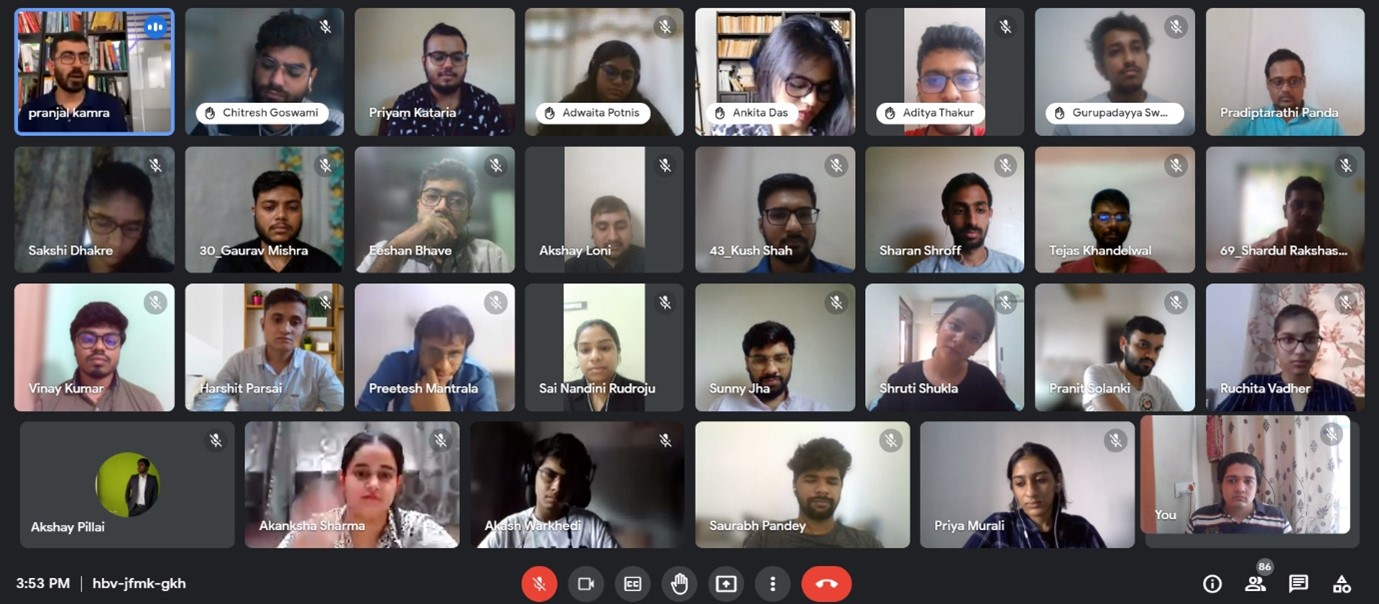 1st Alumni Interaction Session 2021-22 held on 31-07-2021, Saturday ...