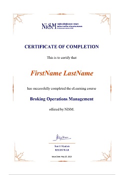 Broking Operations Management (BOM) - National Institute of Securities ...